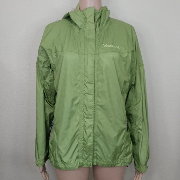 Marmot | Jackets & Coats | Marmot Green Water Resistant Lightweight Hooded Rain Windbreaker ...